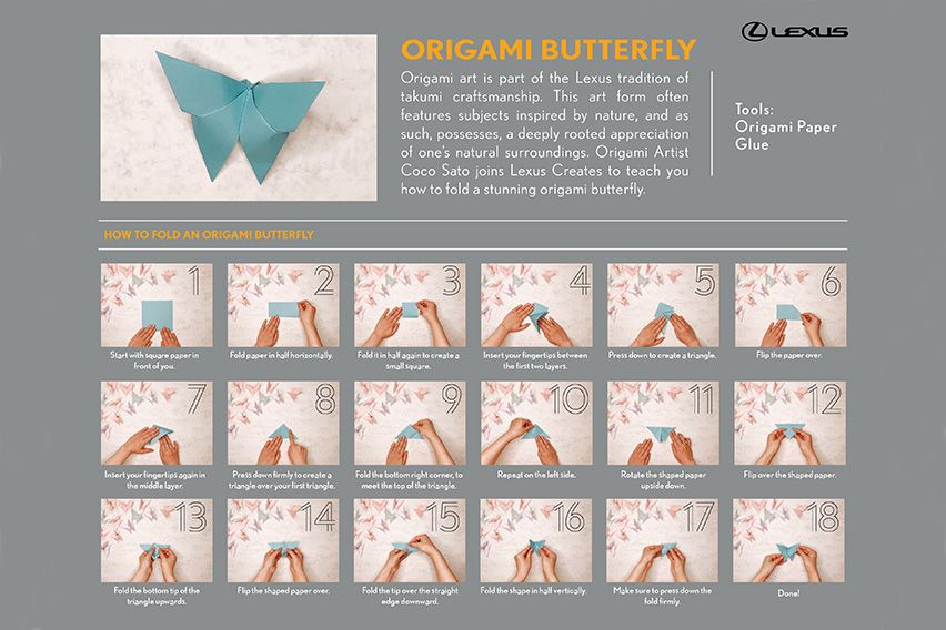 No better way to learn origami than from Lexus