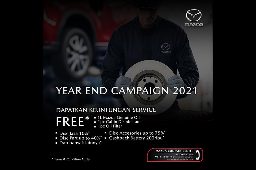 Musim Hujan, Mazda Tawarkan program Servis Campaign 2021